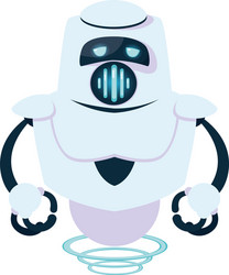 White robot cartoon with face design Royalty Free Vector