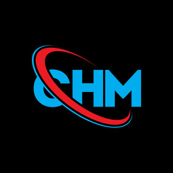 Chm circle letter logo design Royalty Free Vector Image