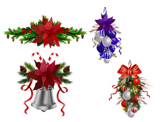 Christmas decoration isolated Royalty Free Vector Image