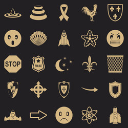 Favour icons set simple style Royalty Free Vector Image