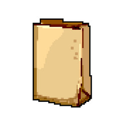 Retail paper bag game pixel art Royalty Free Vector Image