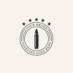 Bullet line logo design Royalty Free Vector Image