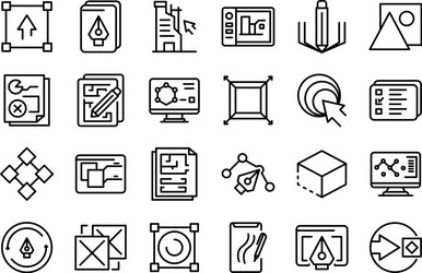 Redesign process icon outline style Royalty Free Vector