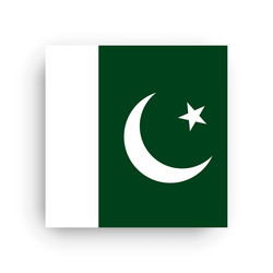 Wavy flag of pakistan Royalty Free Vector Image