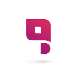 Letter q or number 9 speech bubble logo icon Vector Image