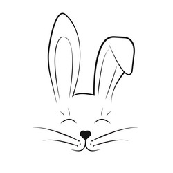 Rabbit face Royalty Free Vector Image - VectorStock