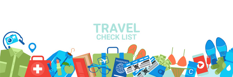 Check list paper word sign with colorful spectrum Vector Image