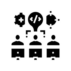 Personal development black icon sign Royalty Free Vector