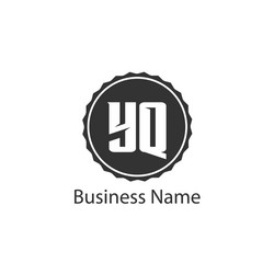 Initial letter yq logo template design Royalty Free Vector