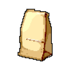 Buy paper bag game pixel art Royalty Free Vector Image