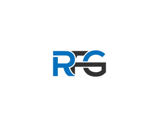 Abstract initial letter rfg simple logo Royalty Free Vector