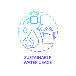 Sustainable water usage concept icon Royalty Free Vector