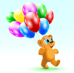 Greeting card with a happy birthday with balloons Vector Image