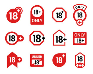 No under eighteen entry badge Royalty Free Vector Image