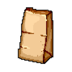 Buy paper bag game pixel art Royalty Free Vector Image