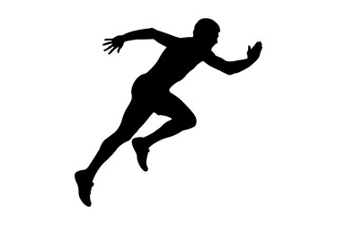 Man running silhouette Royalty Free Vector Image