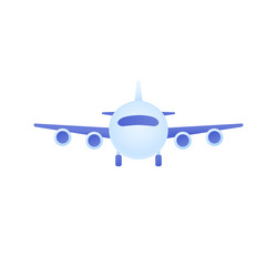 Passenger plane flying in the sky side view Vector Image