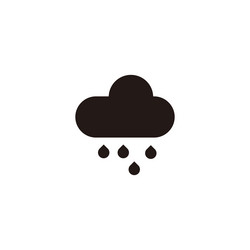 Cloud and rain meteorology geometric symbol Vector Image