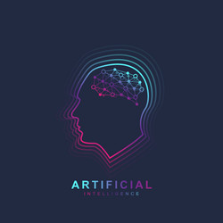 Machine learning banner artificial intelligence Vector Image
