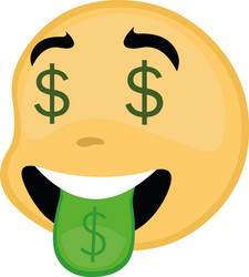 Emoticons coin cartoon Royalty Free Vector Image
