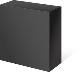 Realistic paper box isolated Royalty Free Vector Image