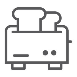 Toaster line icon kitchen and appliance Royalty Free Vector