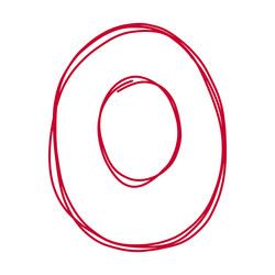 Tracing alphabet uppercase capital letter o Vector Image