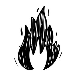 Doodle sketch style of hand drawn fire Royalty Free Vector