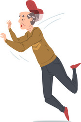 Man falling into open manhole sketch Royalty Free Vector