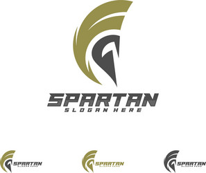 Spartan logo design sparta template Royalty Free Vector