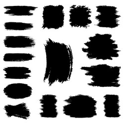 Black ink round shapes artistic design elements Vector Image