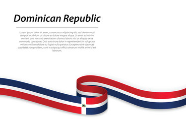 Dominican Republic Flag Banner Royalty Free Vector Image