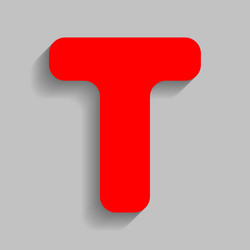 Letter t sign design template element Royalty Free Vector