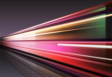 Long exposure effect city car lights speed motion Vector Image