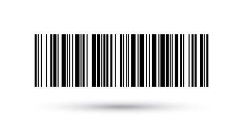 Bar code label template isolated on white Vector Image
