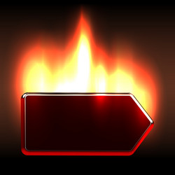 Bright burning label template Royalty Free Vector Image