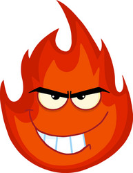 Cartoon flame Royalty Free Vector Image - VectorStock