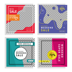 Nine commercial templates Royalty Free Vector Image