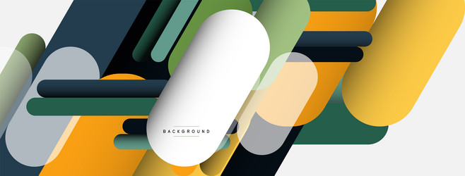 Overlapping round shapes and lines background Vector Image