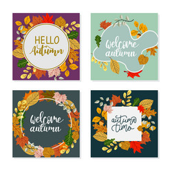 Autumn text box Royalty Free Vector Image - VectorStock