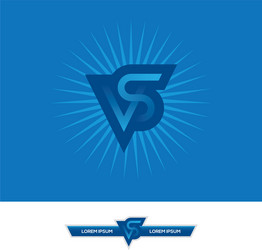 Vs logo monogram design template Royalty Free Vector Image