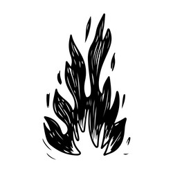 Doodle sketch style of hand drawn fire Royalty Free Vector