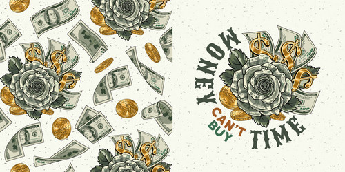 Set of money labels with 100 us dollar bills gold Vector Image