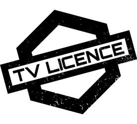 Tv licence rubber stamp Royalty Free Vector Image