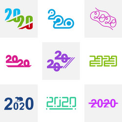 2020 logo design concept template icon symbol Vector Image