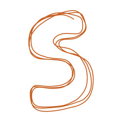 Tracing alphabet uppercase capital letter s Vector Image
