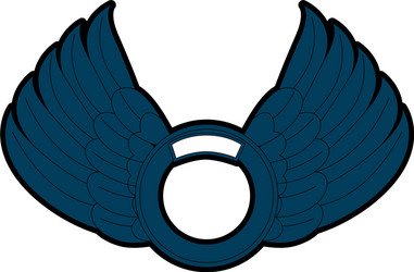 Wings emblem isolated icon Royalty Free Vector Image