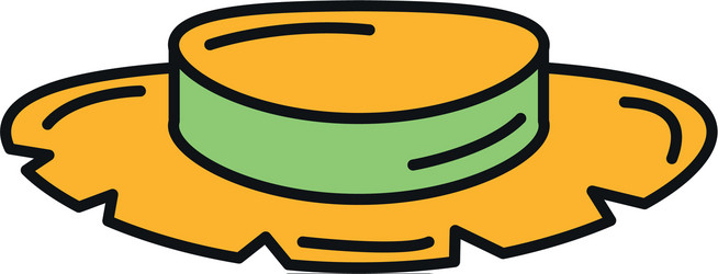 Farmer hat isolated icon Royalty Free Vector Image