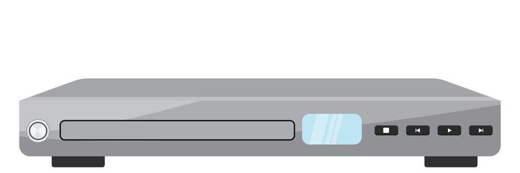 Blue dvd player on a white background Royalty Free Vector