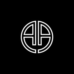 Aa logo monogram with emblem shield style design Vector Image